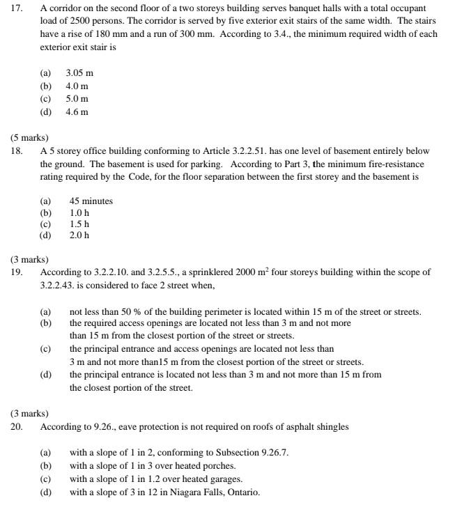 Solved 17. A corridor on the second floor of a two storeys | Chegg.com