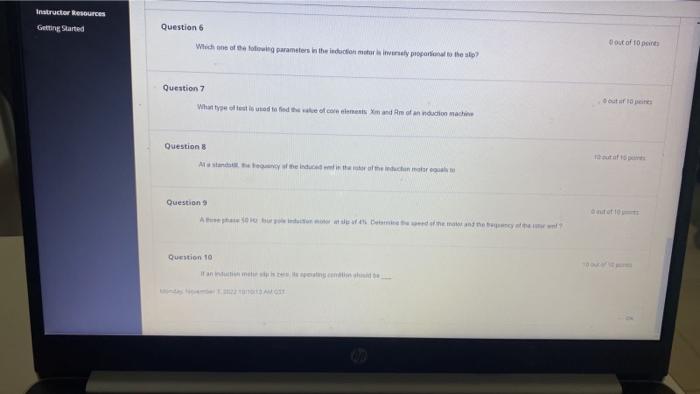 Solved Why starters are used in induction motors? estion 2 | Chegg.com