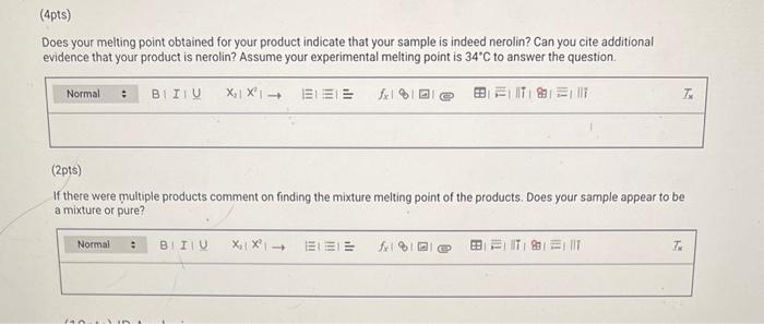 Solved (8pts) Melting Point Determination (1pts) Literature | Chegg.com