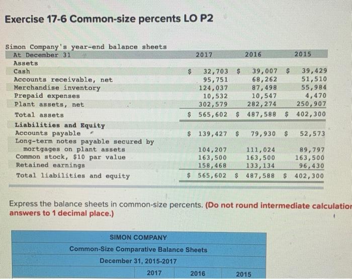 Solved Exercise 17-3 Computation and analysis of trend | Chegg.com