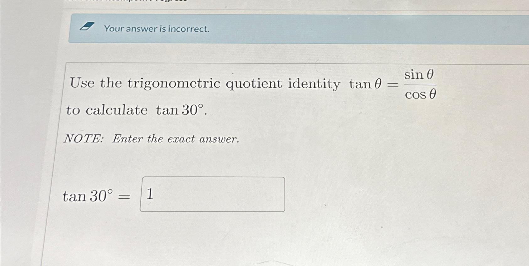 Solved Your answer is incorrect.Use the trigonometric | Chegg.com