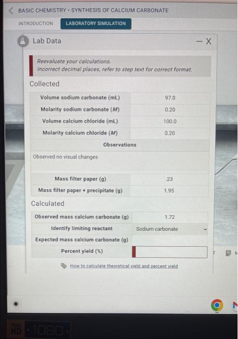 Solved BASIC CHEMISTRY - SYNTHESIS OF CALCIUM CARBONATE | Chegg.com