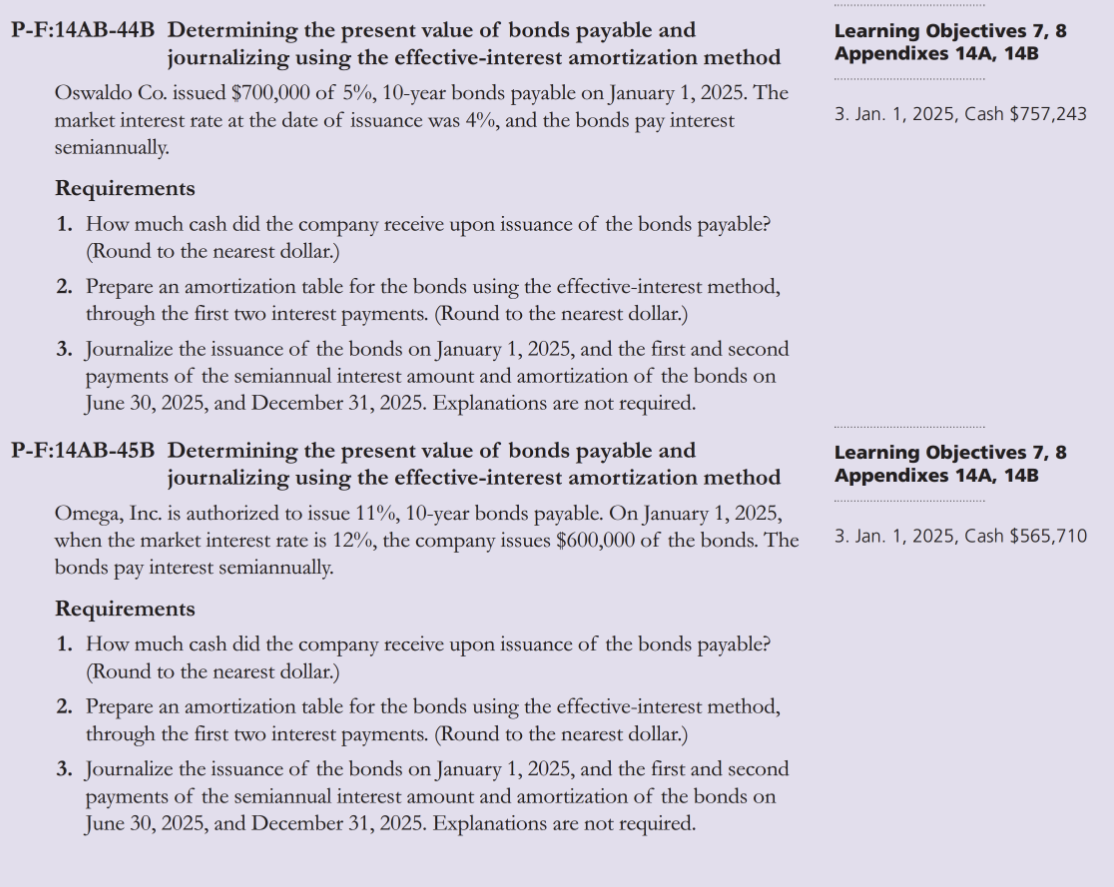 Solved Learning Objectives 7, 8 ﻿Appendixes 14A, 14B 3. | Chegg.com