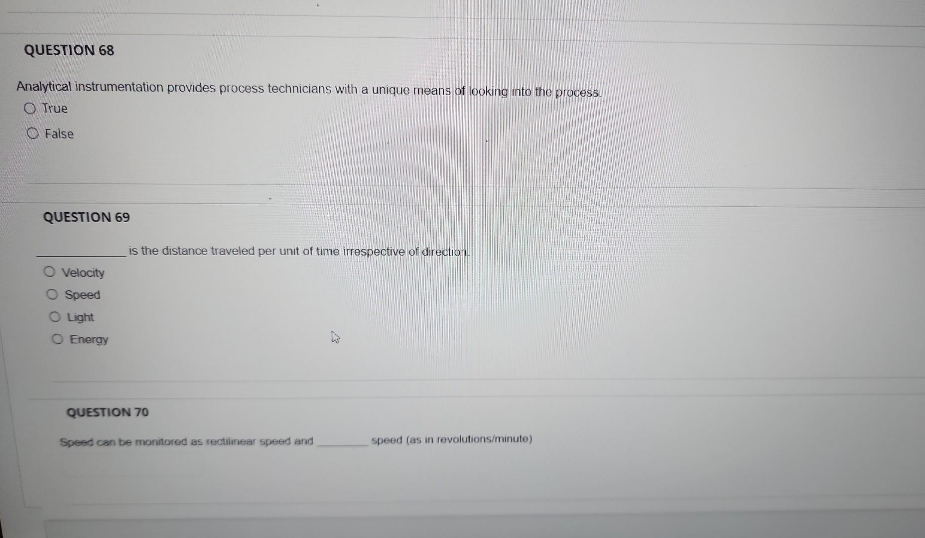 Solved Analytical instrumentation provides process | Chegg.com