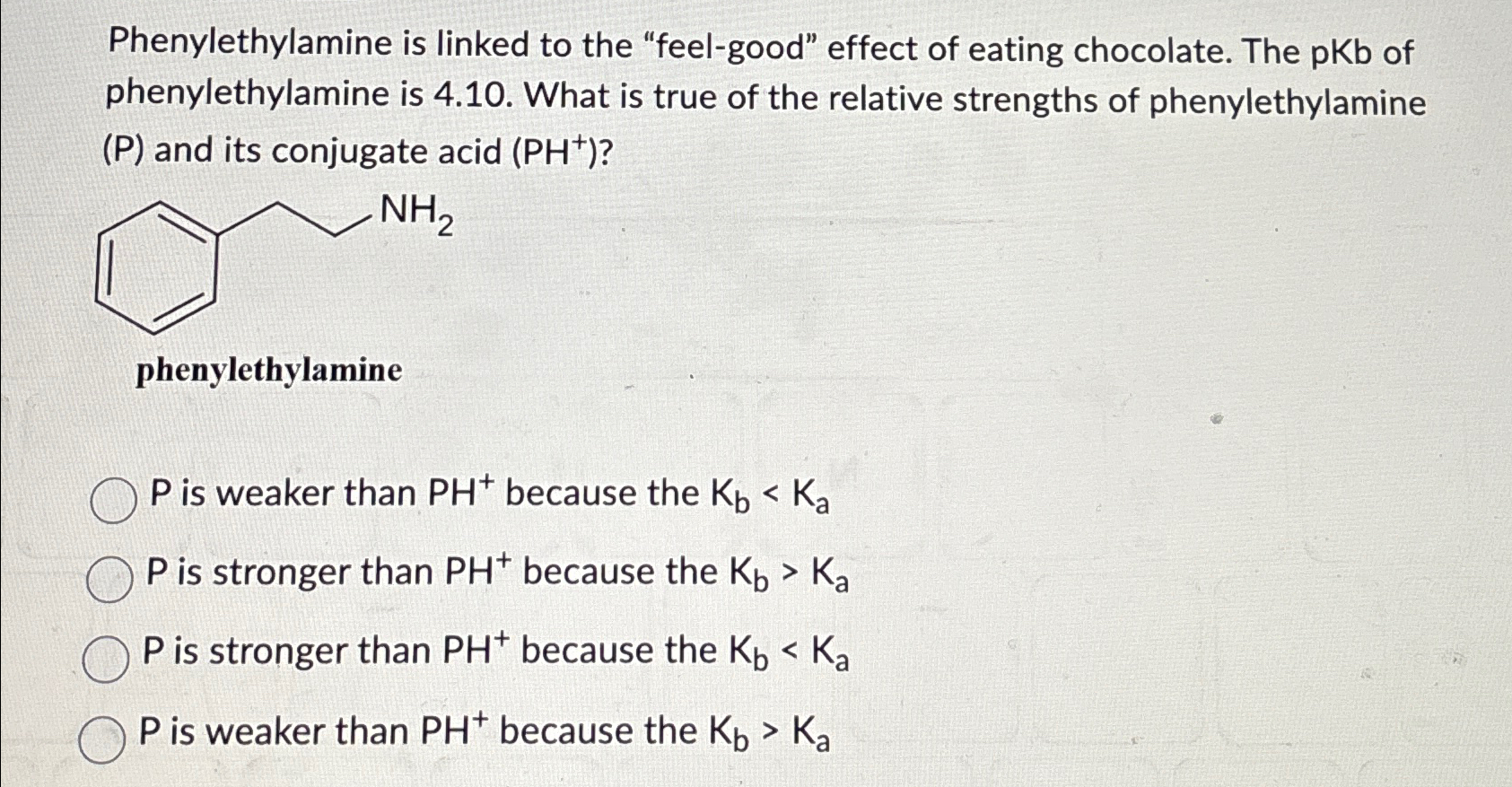 Solved Phenylethylamine is linked to the "feel-good" effect | Chegg.com