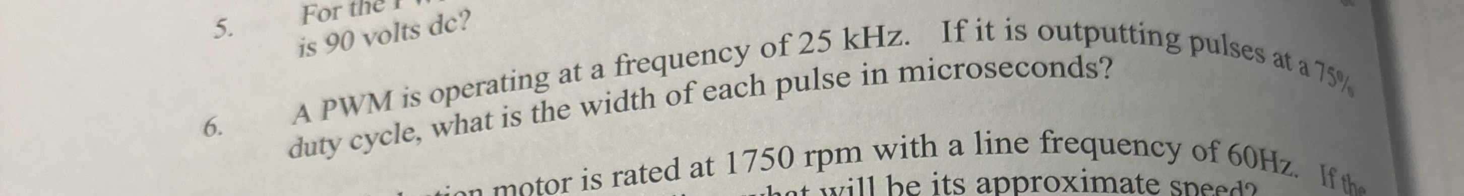 Solved A PWM is operating at a frequency of 25kHz. ﻿If it is | Chegg.com