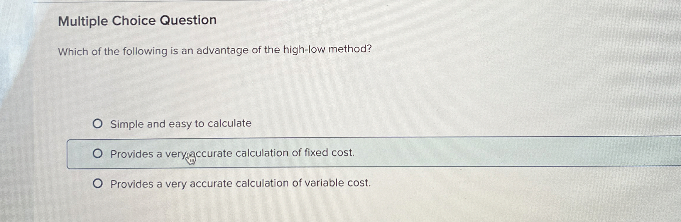 Solved Multiple Choice QuestionWhich of the following is an | Chegg.com