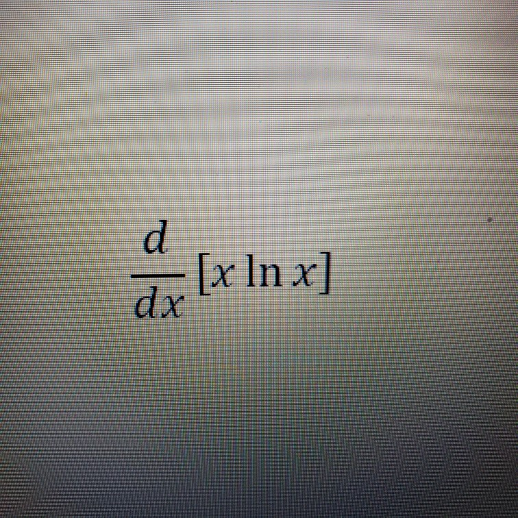 Solved de la d [x In x] dx | Chegg.com