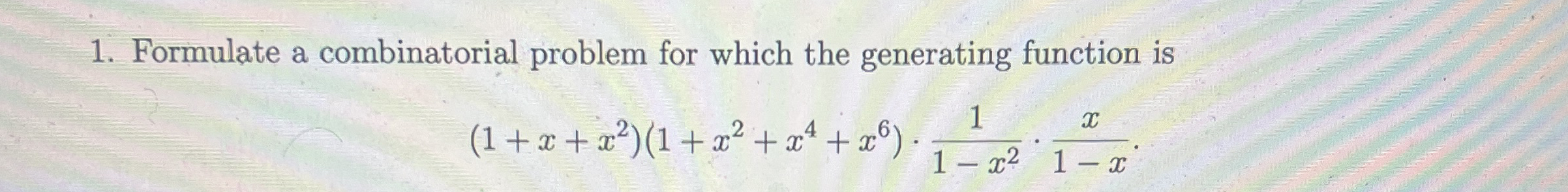 Solved Formulate a combinatorial problem for which the | Chegg.com