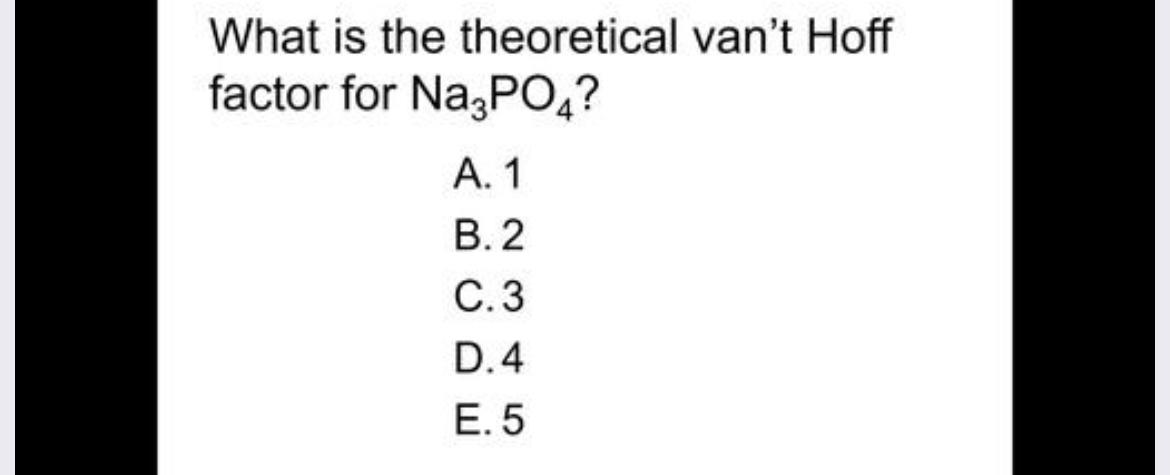 Solved What is the theoretical van't Hoff factor for | Chegg.com