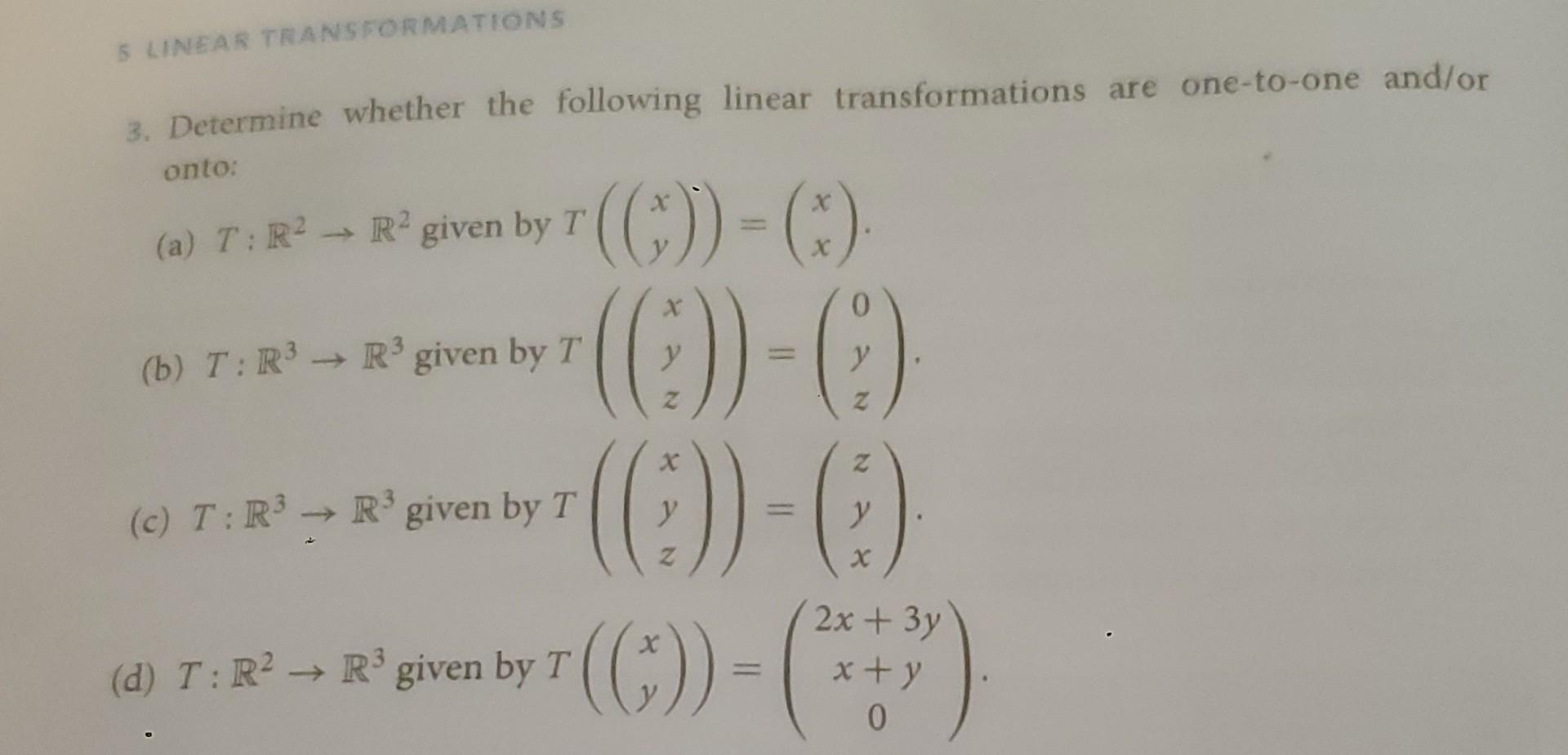 Solved 3. Determine whether the following linear | Chegg.com