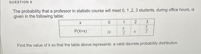 Solved The probability that a professor in statistic course | Chegg.com