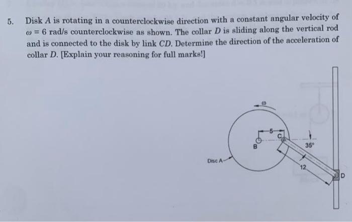 Solved Disk \( A \) is rotating in a counterclockwise | Chegg.com