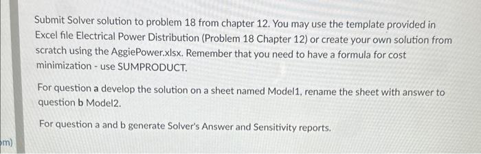 Solved Submit Solver solution to problem 18 from chapter 12. | Chegg.com
