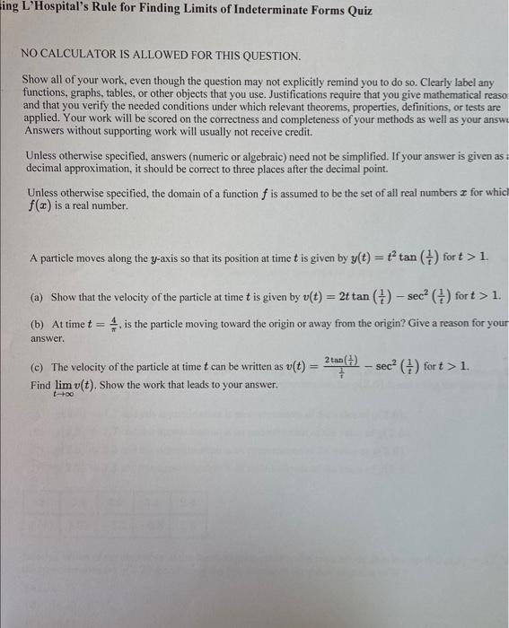 Solved NO CALCULATOR IS ALLOWED FOR THIS QUESTION. Show all | Chegg.com