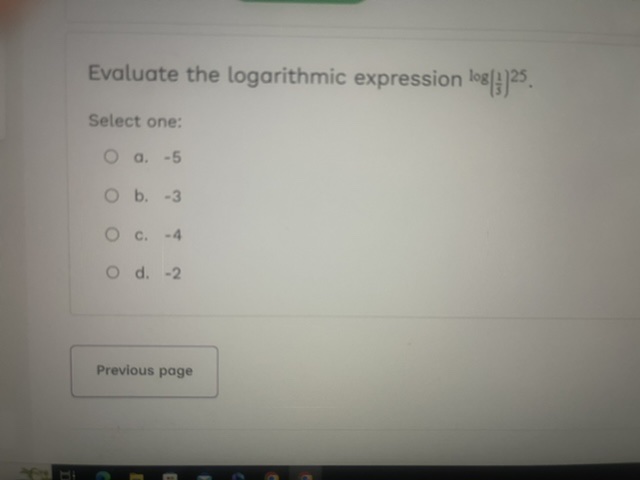Solved Evaluate the logarithmic expression log(15)25.Select | Chegg.com