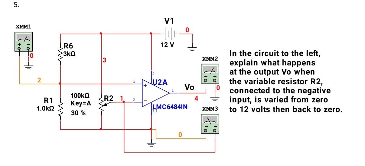 In the circuit to the left, explain what happens at | Chegg.com