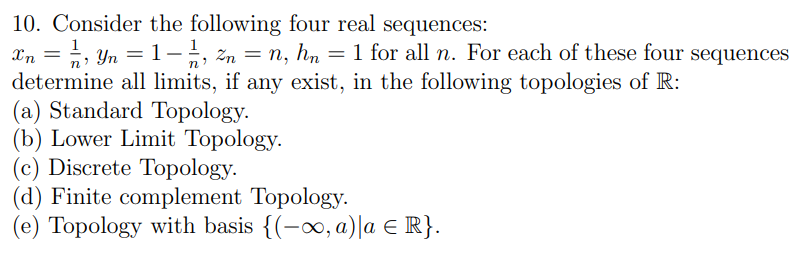 Solved Consider the following four real | Chegg.com