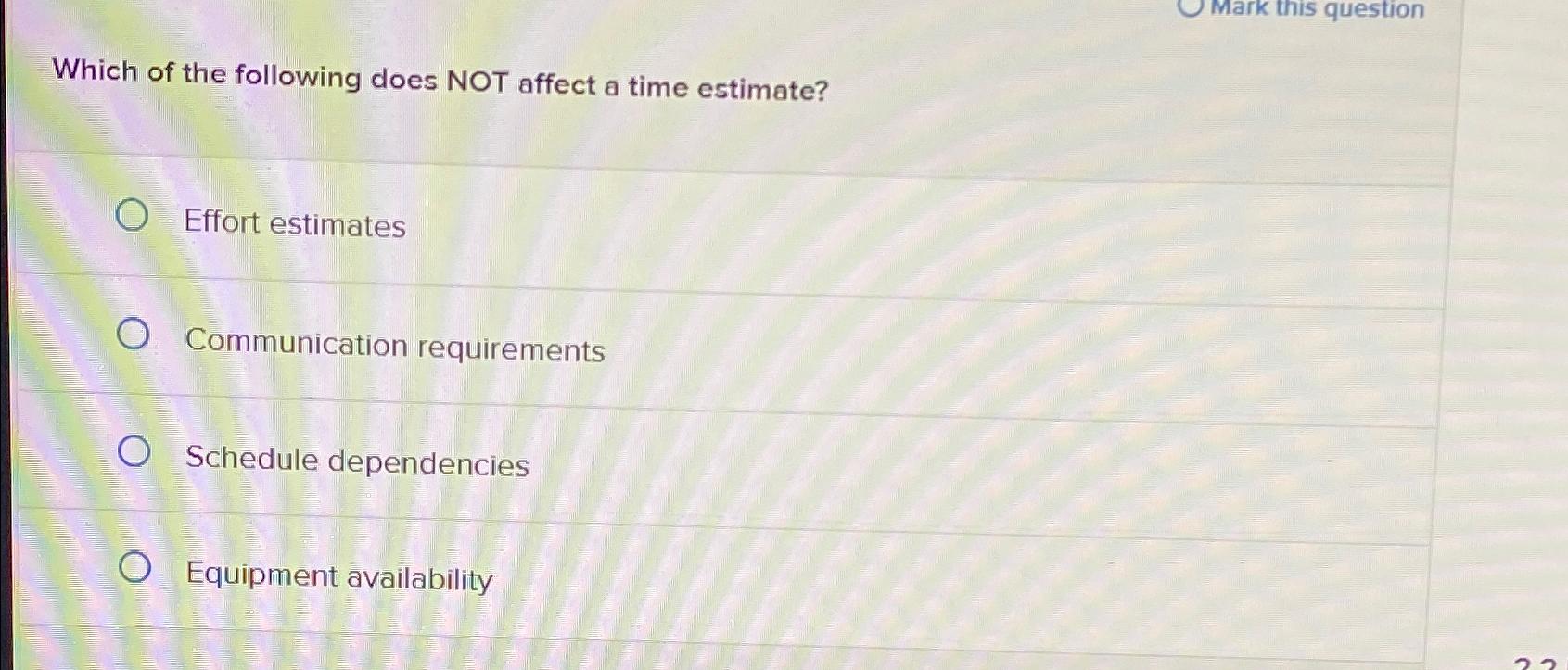 Solved Mark this questionWhich of the following does NOT | Chegg.com
