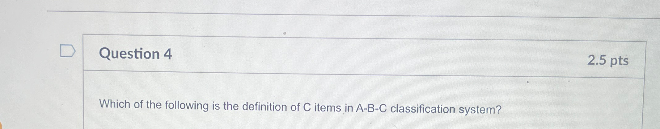 Solved Question 42.5 ﻿ptsWhich of the following is the | Chegg.com