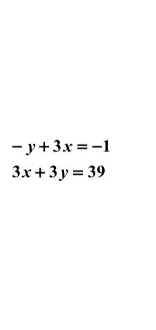 -y+3x=-13x+3y=39 | Chegg.com