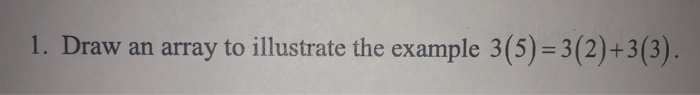 Solved 1. Draw an array to illustrate the example 3(5)= 3 | Chegg.com