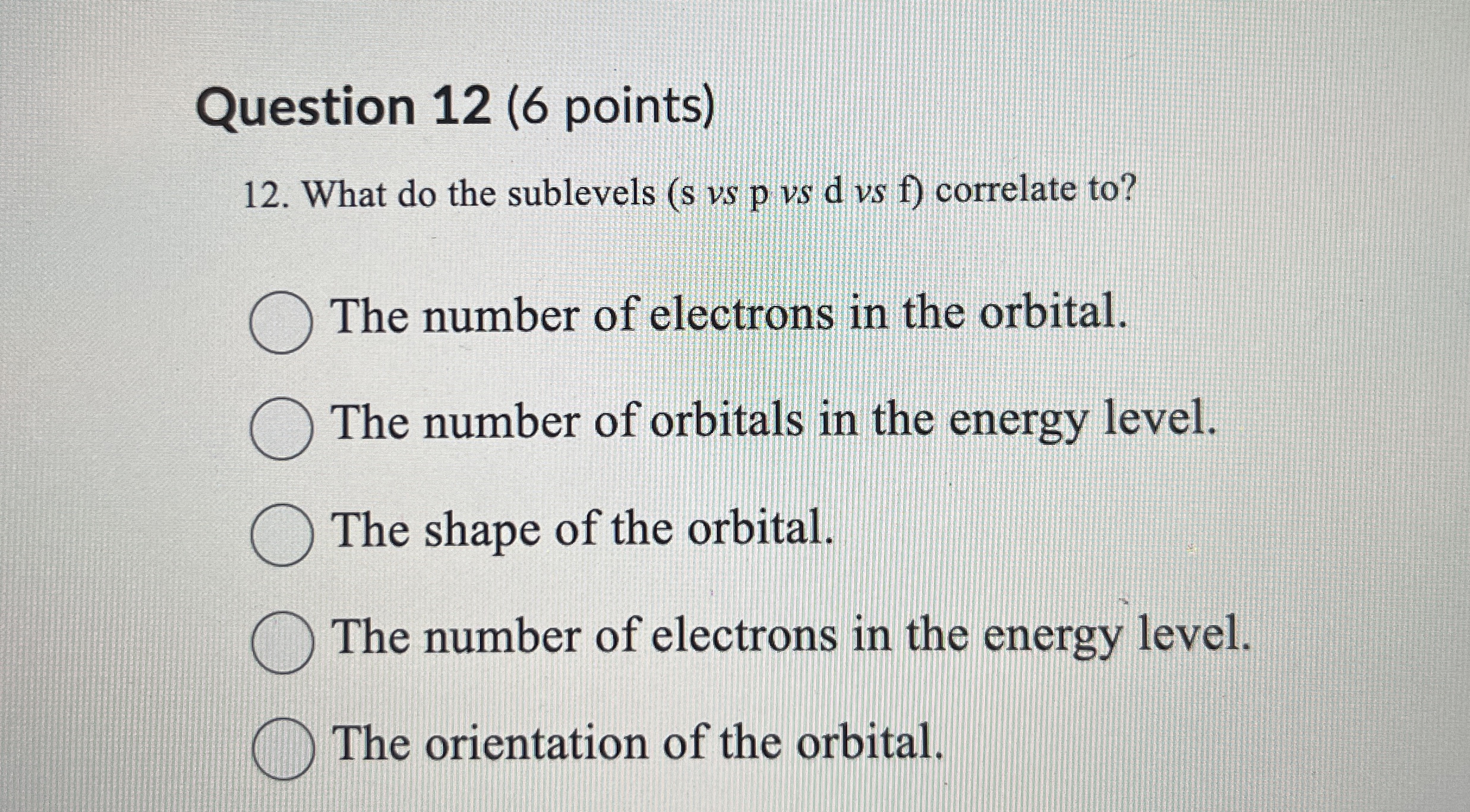 High Quality SOLUTION What do the sublevels ( ﻿s vs p vs d vs f ) | Chegg.com