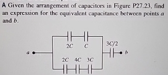 Solved A Given the arrangement of capacitors in Figure | Chegg.com