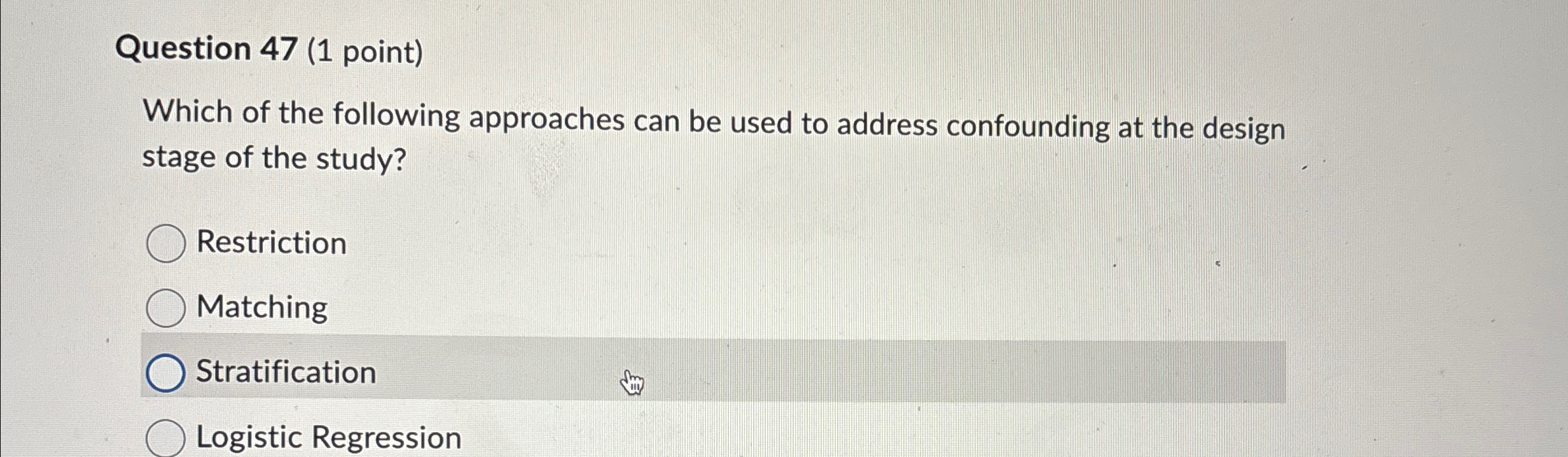 Solved Question 47 (1 ﻿point)Which of the following | Chegg.com