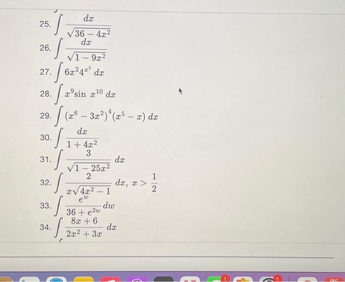17-44. Indefinite integrals Use a change of variables | Chegg.com