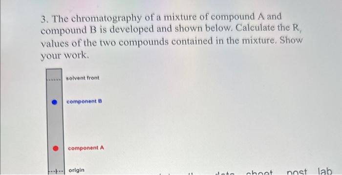 Solved 3. The chromatography of a mixture of compound A and | Chegg.com