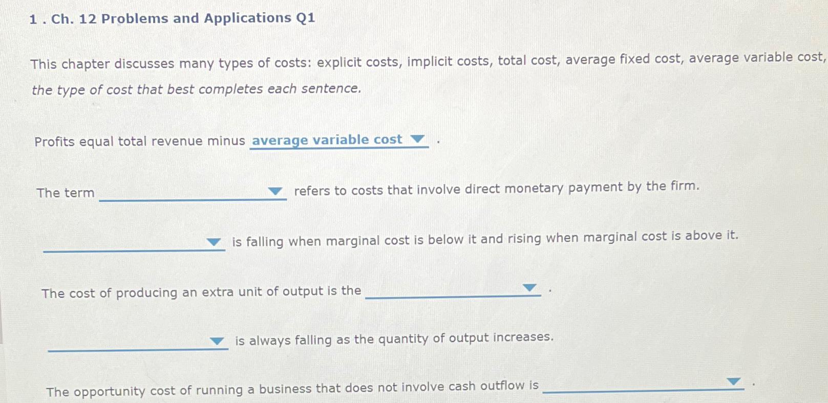 Solved Ch. 12 ﻿Problems and Applications Q1This chapter | Chegg.com
