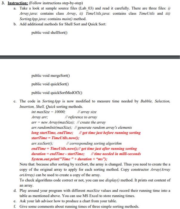 b. Write some code to measure time in seconds) needed | Chegg.com
