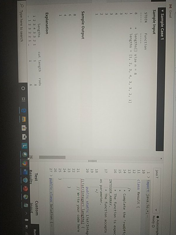 Solved 2. Rod Cutting Java 7 Given an array with the lengths | Chegg.com
