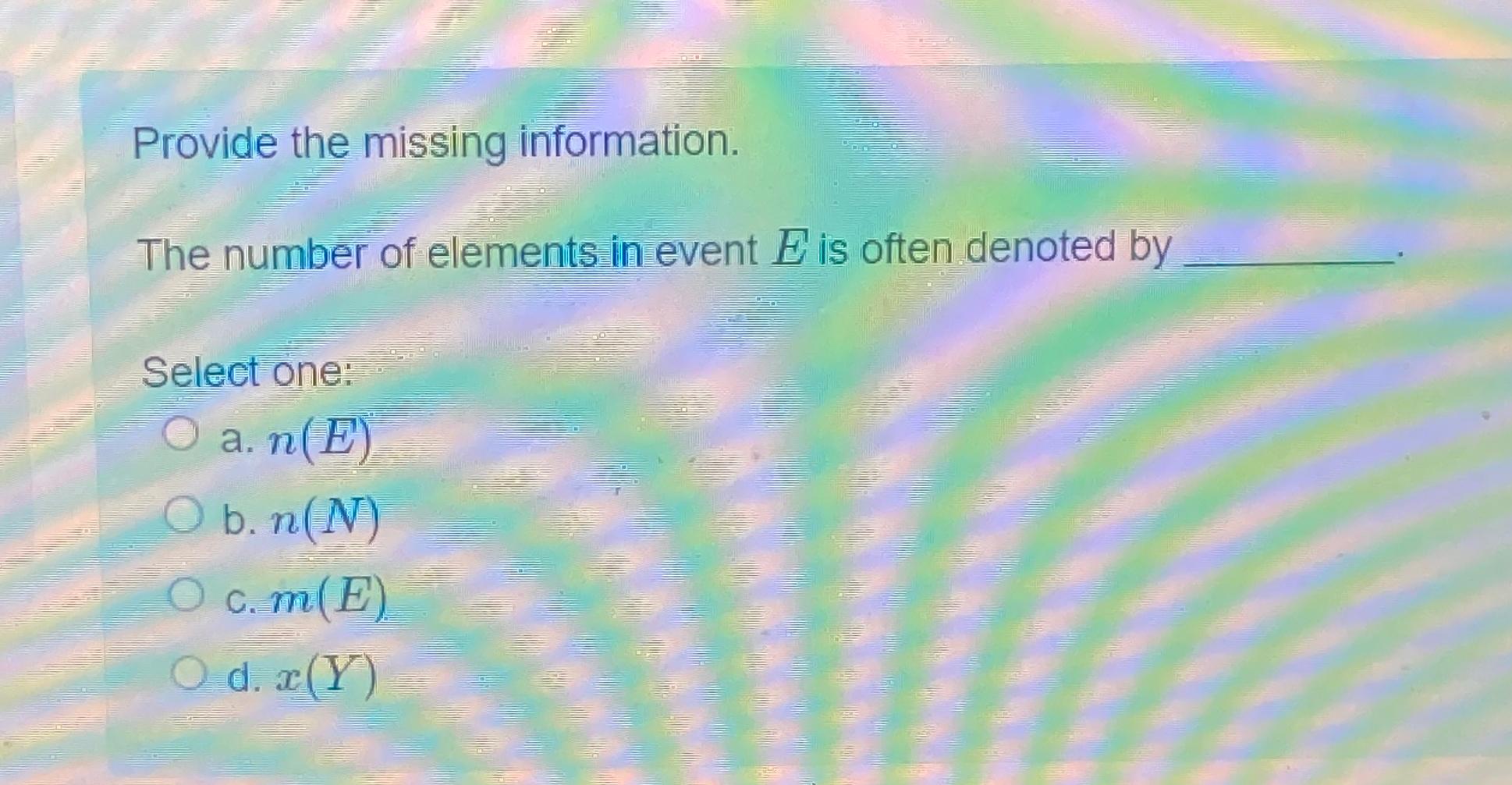 Solved Provide the missing information.The number of | Chegg.com