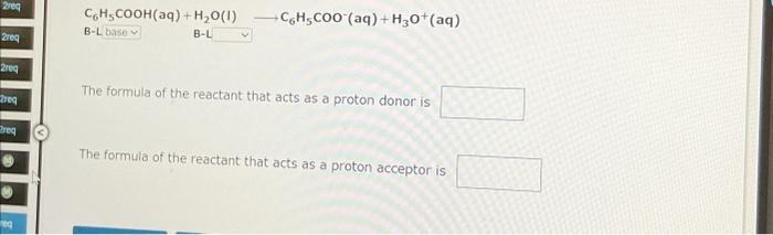 Solved 2req 2req 2req 2req 2req req C6H5COOH(aq) + H₂O(1) | Chegg.com