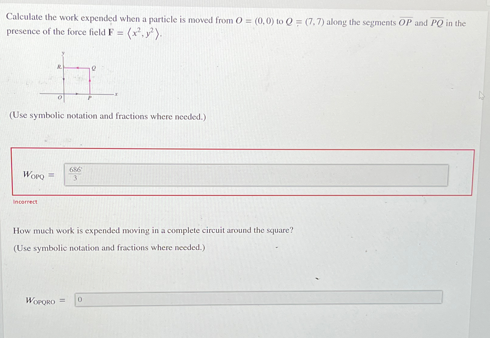 Solved Calculate the work expended when a particle is moved | Chegg.com