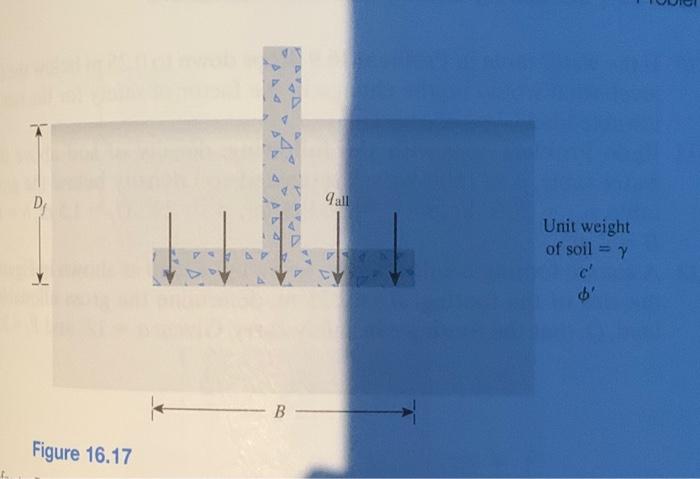 Solved 16.1 A continuous footing is shown in Figure 16.17. | Chegg.com