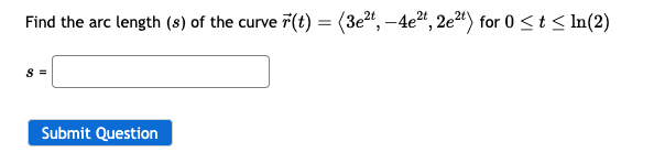Solved Find the arc length (s) ﻿of the curve | Chegg.com