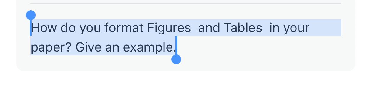 Solved How do you format Figures and Tables in your paper? | Chegg.com
