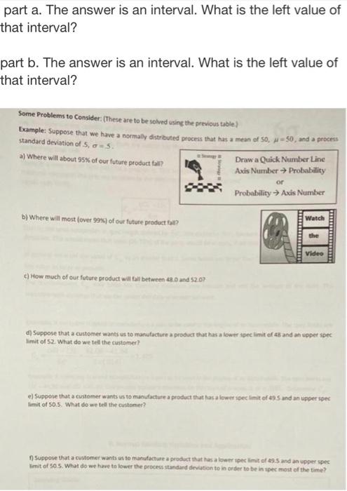 Solved part a. The answer is an interval. What is the left | Chegg.com