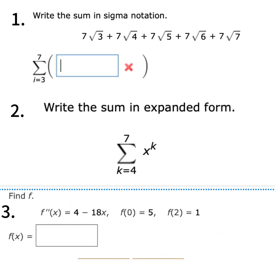 Solved Write the sum in sigma | Chegg.com