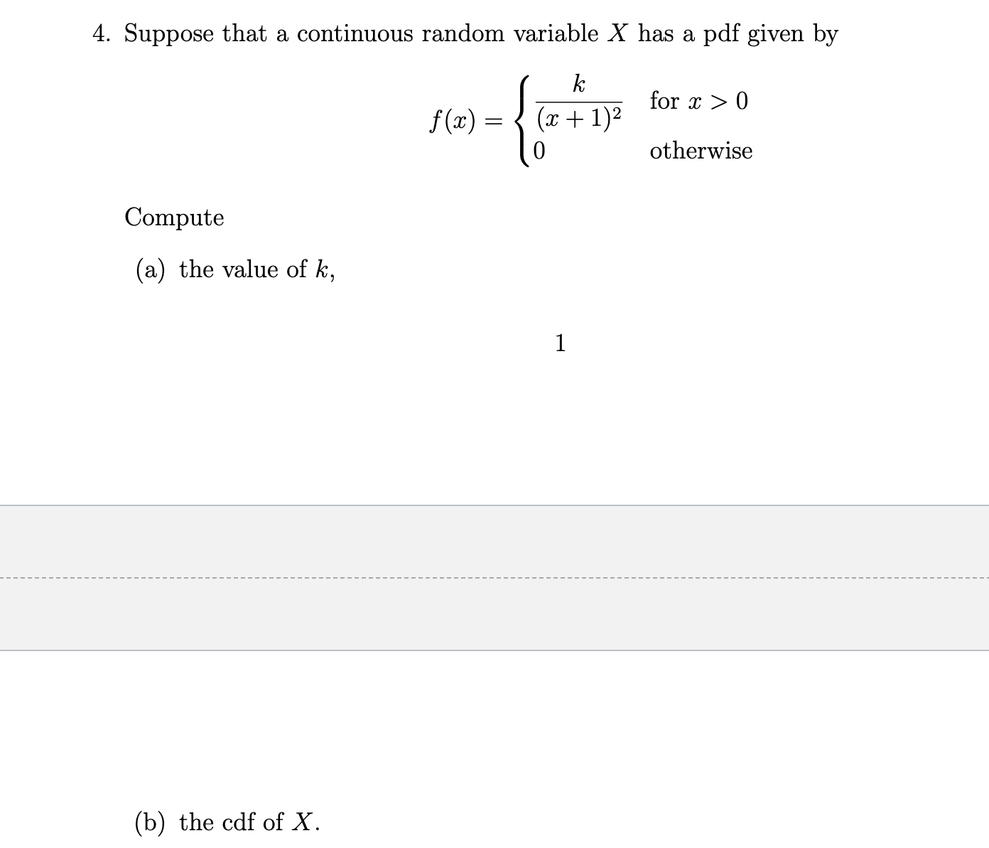 Solved Suppose That A Continuous Random Variable X ﻿has A 9955