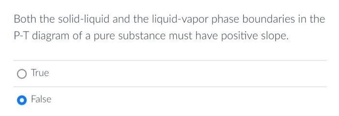 Solved Both the solid-liquid and the liquid-vapor phase | Chegg.com
