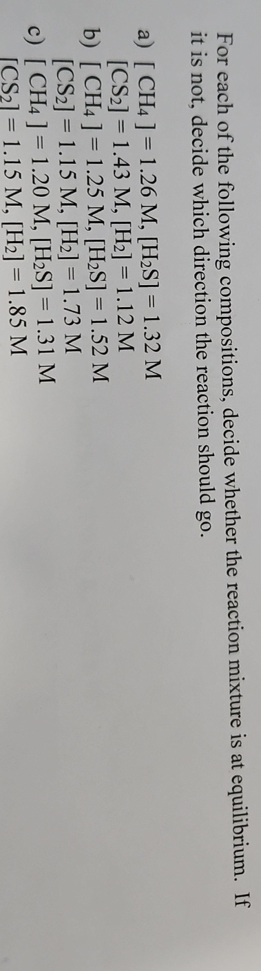 Solved For each of the following compositions, decide | Chegg.com