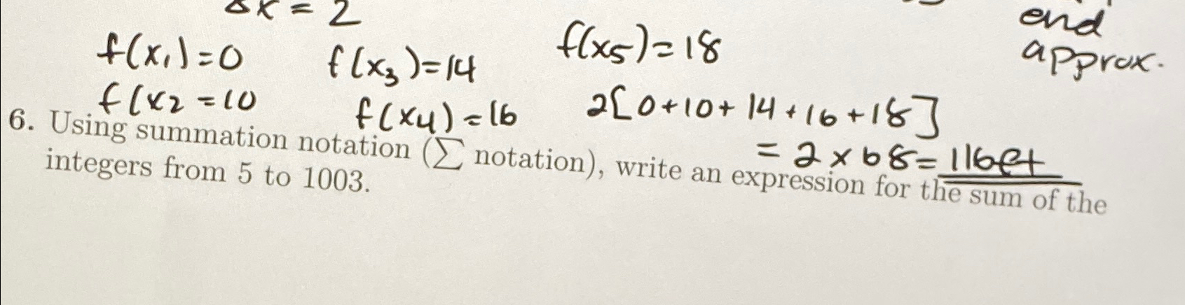 6. ﻿Using summation notation ( ∑?? ﻿notation), ﻿write | Chegg.com