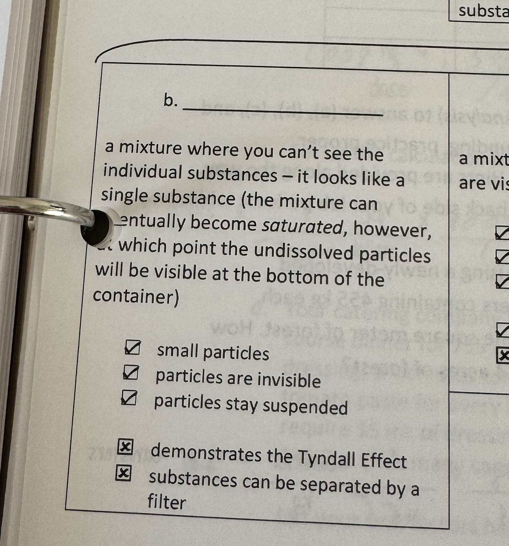 Solved b. q,a mixture where you can't see the individual | Chegg.com