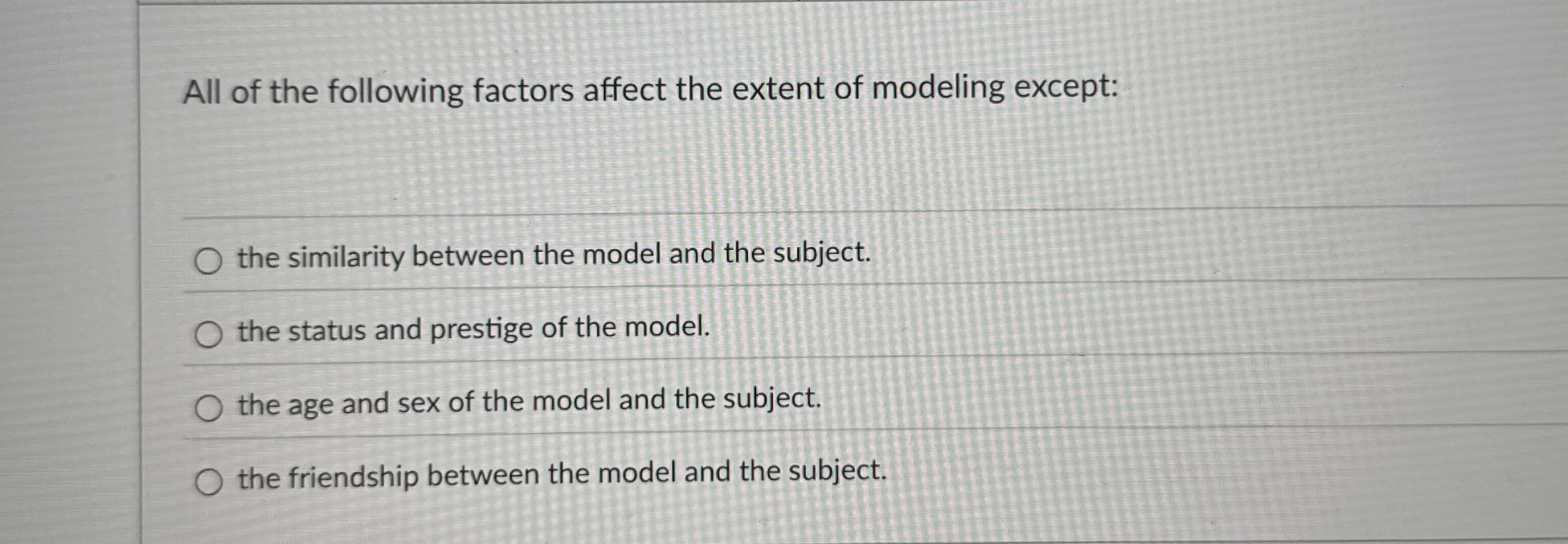 Solved All of the following factors affect the extent of | Chegg.com