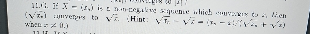 Solved 11.4. ﻿If x=(xn) ﻿is a non-negative sequence which | Chegg.com