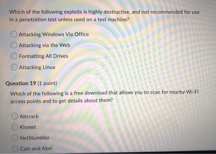Solved Which type of object in Metasploit refers to the code | Chegg.com